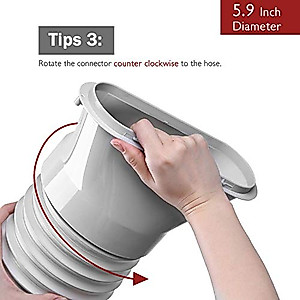 TURBRO Portable Air Conditioner Exhaust Hose, 5.9 Inch Diameter Counter Clockwise, 78 Inch Length