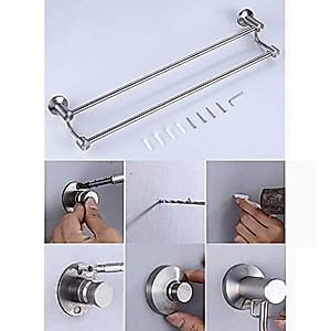 OMOONS Multifunctional Towel Rack Towel Holder Made of Stainless Steel Wall-Mounted Towel Rack, Towel Rack for Bathroom Shelves/60Cm