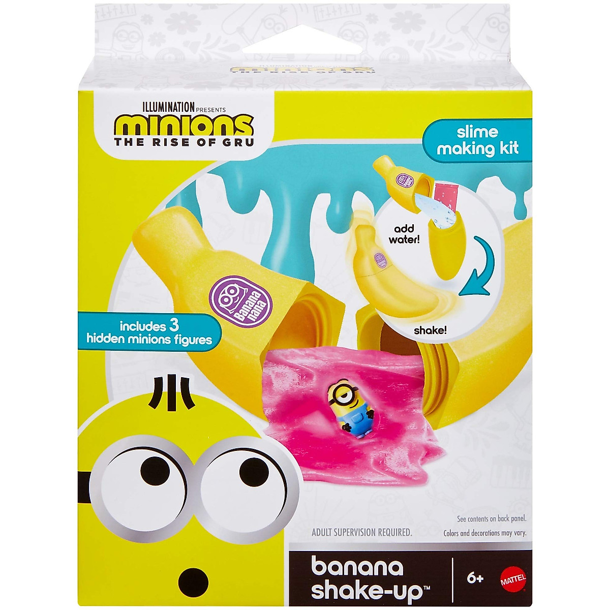 Minions: RoseArt Banana Slime Maker Kit, DIY Sliming Toy with Hidden Minion Mini Figure, Crafting Gift for Kids 6 to 10 Years and Older