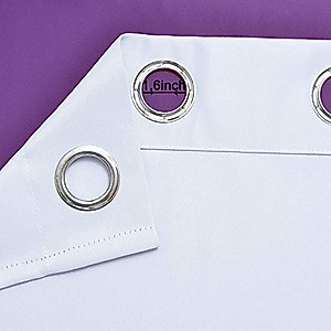 Yakamok Light Blocking Gradient Color Curtains Purple Ombre Blackout Curtains Room Darkening Thermal Insulated Grommet Window Drapes for Living Room/Bedroom (Purple, 2 Panels, 52x84 Inch)