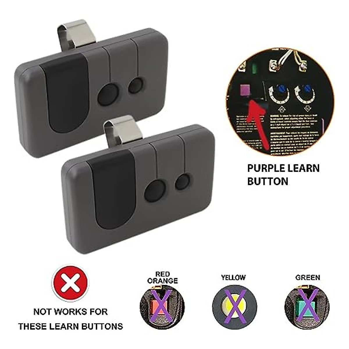 Garage Door Opener Remote for Sears Craftsman 139.53753315mhz 139.53985D Purple Button Three Button Remote