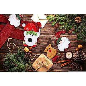 Christmas Fridge Handle Covers Santa Refrigerator Door Handle Cover Kitchen Appliance Oven Door Handle Xmas Decor for Christmas Decorations Red