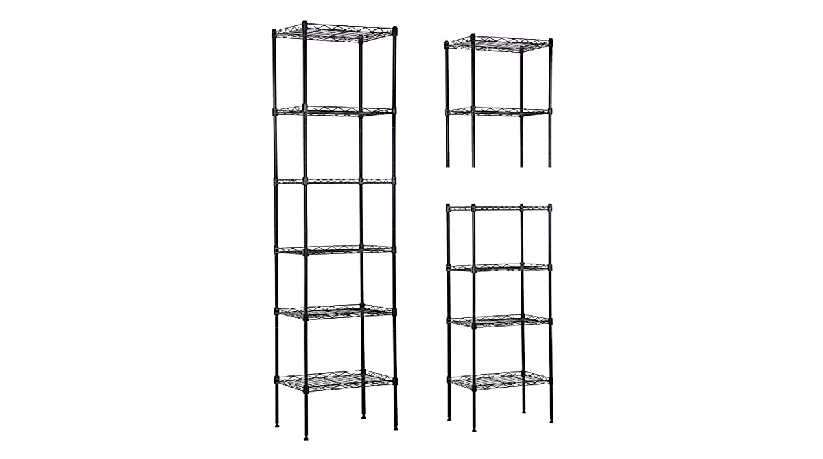 Space-Saving 6 Tier Shelving Unit for Small Spaces
