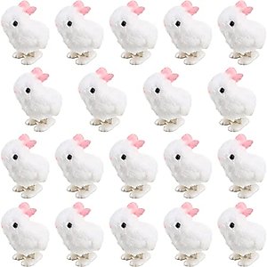 Cotiny 24 Pack Easter Jumping Bunny Wind Up Rabbit Toys Plush Bunny for Easter Party Favors Classroom Prizes Basket Stuffers