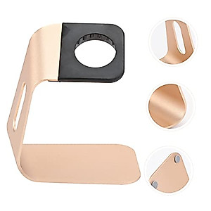 Charging Base 3pcs Gold Brackets Cable for Reloj Stand Holder Support Compatible with Apple Base Charging Smart Replacement Aluminium Watch Metal Dock Charger Alloy Watches Cradle