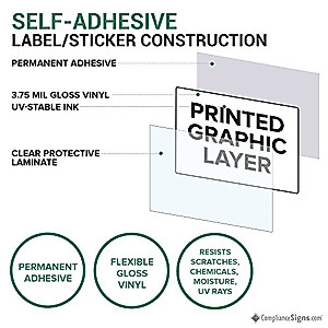 ComplianceSigns.com Emergency Chemical Spill Kit Here OSHA Safety Label Decal, 5x3.5 in. 4-Pack Vinyl for Facilities