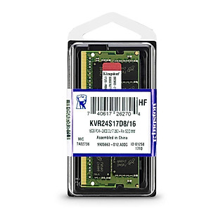 Kingston Technology (KVR24S17D8/16) ValueRAM 16GB 2400Mhz DDR4 Non-ECC CL17 SODIMM 2Rx8