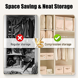 Space Saving Self Compression Organizer, Heavy Duty Moving Bags, Ultra Space Saving Storage Tote for Comforters, Clothes, Blankets, Bedding (Gray, L(21.2 * 16.5 * 11.8in))