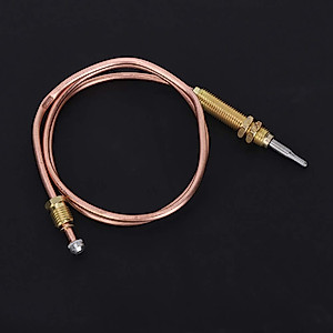 M8 Thermocouple Replacement, BBQ Grill Fireplace Heating Gas Burner Thermocouple Probe 600mm,for Gas Heater Brazier Oven Water Heater