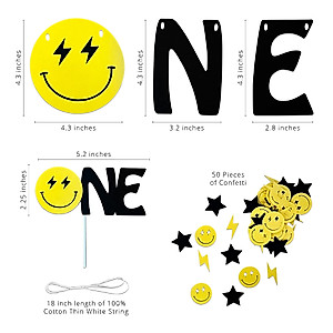 One Happy Dude Birthday Decorations (One Happy Dude Cake Topper, Highchair Banner + Confetti Bundle) one happy dude 1st birthday decorations