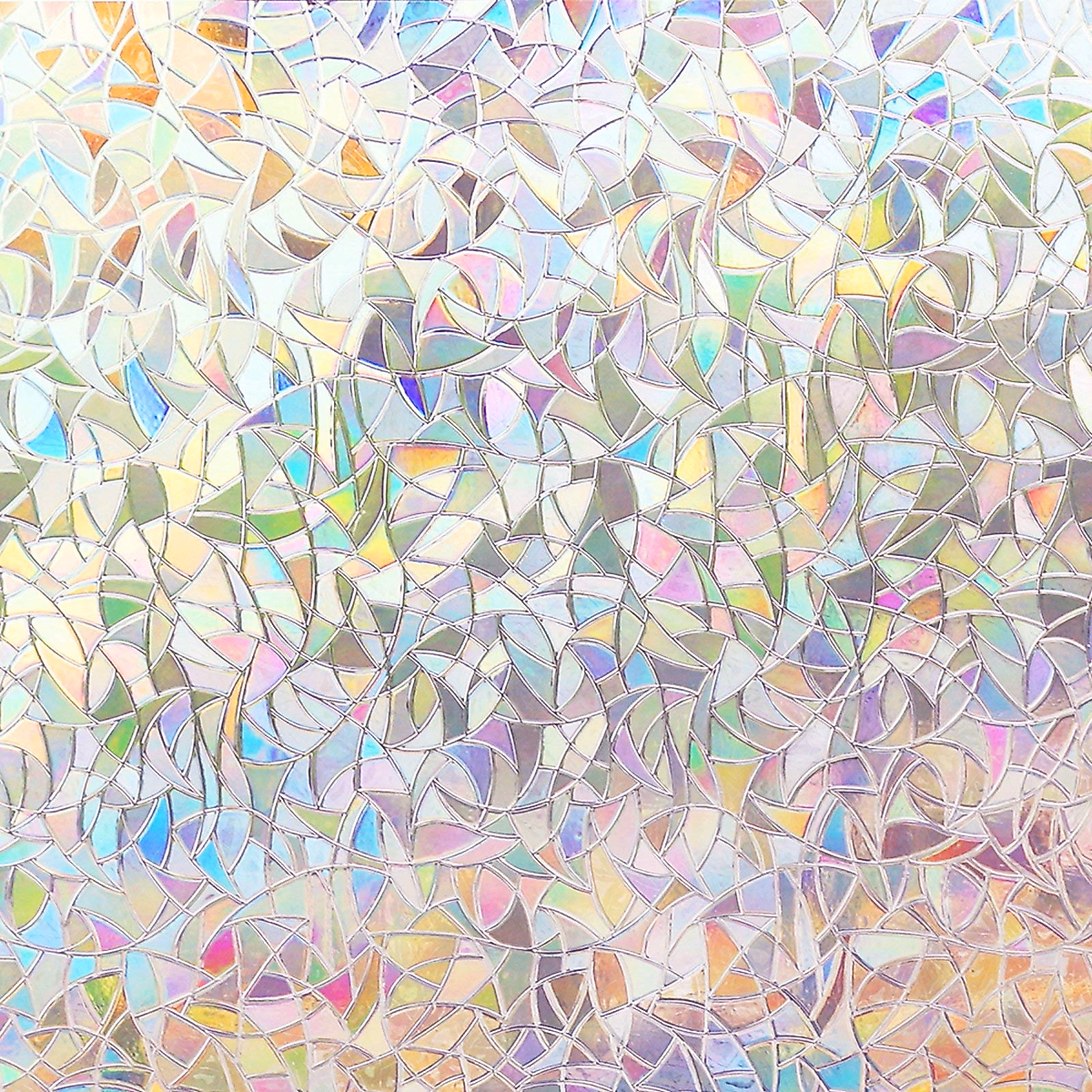 Volcanics Window Privacy Film Static Window Clings Vinyl 3D Window Decals Window Stickers Rainbow Window Film for Glass Door Heat Control Anti UV 17.5 x 78.7 Inches