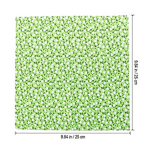 Healifty Cotton Cloth Craft Fabric Scraps 6pcs Cotton Craft Fabric Bundle Squares Patchwork Cloth for DIY Sewing Quilting Scrapbooking (Green) Felt Sewing Squares Quilting Precut Squares