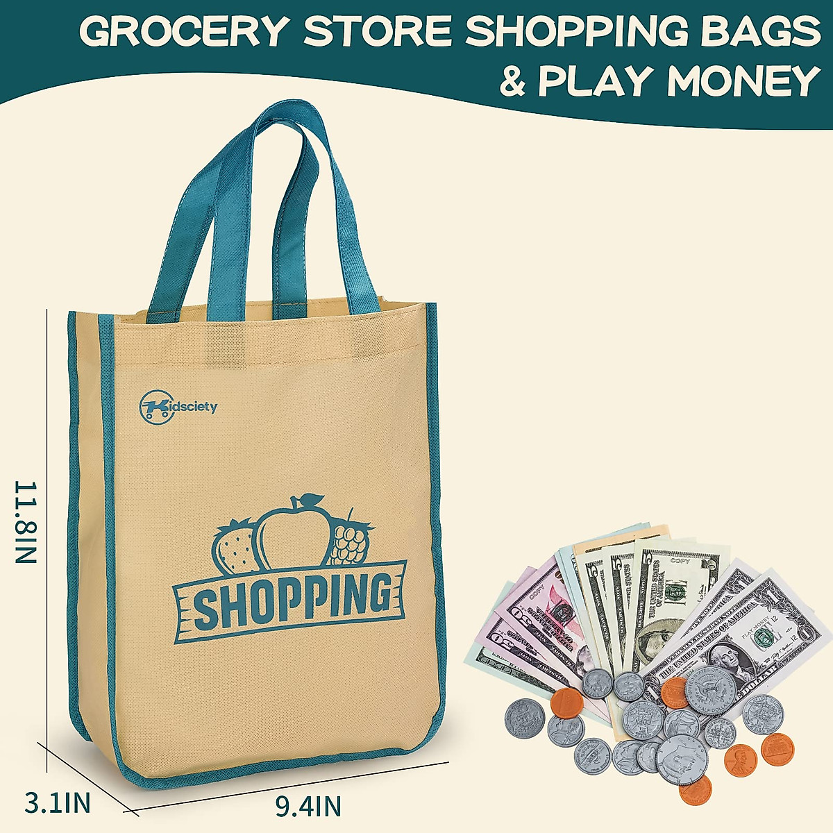 Kidsciety Pretend Play Food Sets for Kids Kitchen (97Pcs)