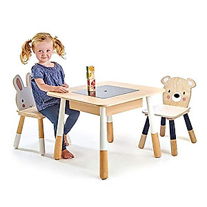 Tender Leaf Toys - Forest Table and Chairs Collections - Adorable Kids Size Art Play Game Table and Chairs - Made with Premium Materials and Craftsmanship for Children 3+ (Forest Table and Chairs)