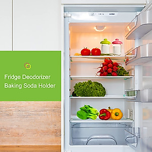 KLOWOAH Fridge Deodorizer Baking Soda Holder Compatible with Regular Mouth Mason Jar Lids,Refrigerator Reusable Mason jar lids (Pack of 4)