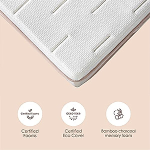 Mellow 10 Inch HAVN Memory Foam Mattress, Made in USA, CertiPUR-US Certified Non-Toxic Foams, Oeko-TEX Certified Eco Cover, Bamboo Charcoal Odor and Moisture Control, Quilted Comfort Top, Queen
