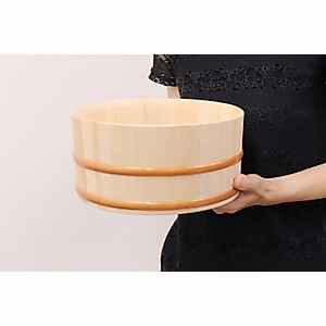 市原木工所 Ichihara Wood Workshop 82905 Washbasin, Hot Tub, Wood, 8.7 x 4.3 inches (22 x 11 cm), Beige