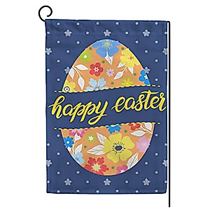My Little Nest Seasonal Garden Flag Happy Colorful Easter Egg Vertical Garden Flags Double Sided for Home Farmhouse Yard Holiday Flag Outdoor Decoration Banner 12"x18"