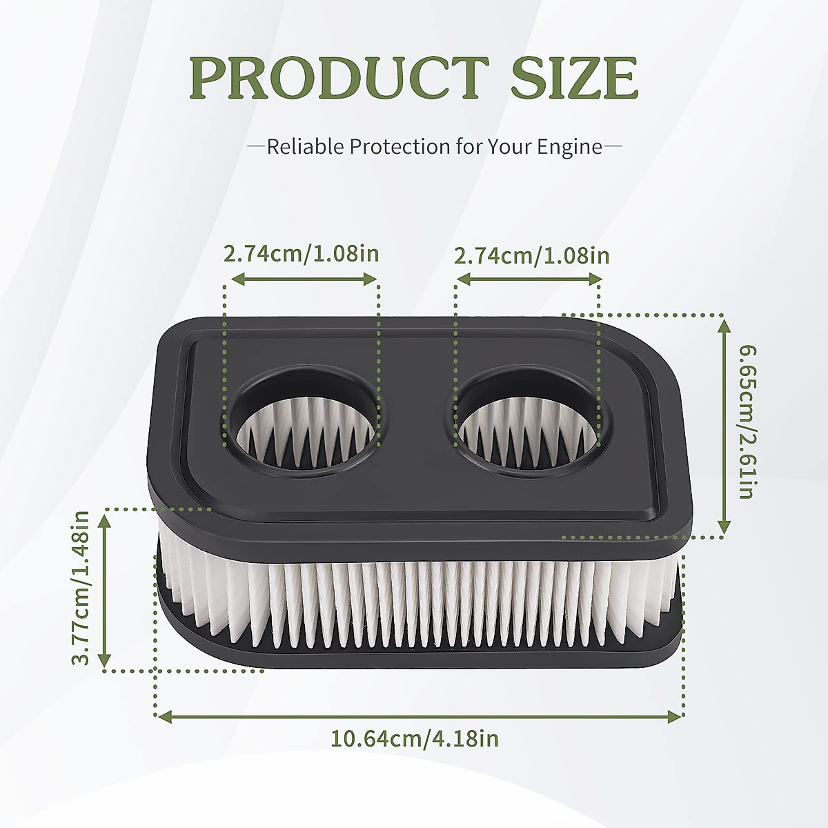 JICHEKU 593260 Air Filter 798452 334404 for 4247 5432 5432k 09P00 09P702 550E 500EX 550EX 625 575EX Troy-Bilt TB110, 247372370 Craftsman Lawn Mower Air Filter Series Engine (5 PCS)