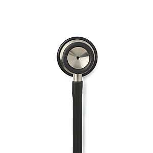 Medline Elite Stainless Steel Cardiology Stethoscope, Black, Acoustically Superior