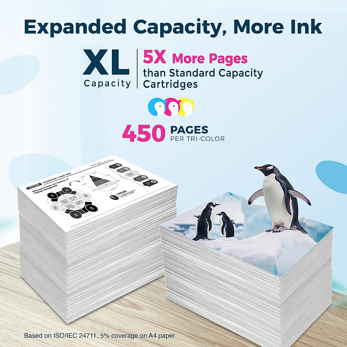 Penguin Remanufactured Printer Ink Cartridge Replacement for HP 65XL,65 XL Used for Hp AMP 100 120 125 130 Deskjet 2622 2624 2652 3732 3752 Envy 5020 5030 (2 Black) Combo Pack