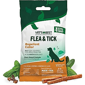 Vet's Best Flea and Tick Repellent Collar for Dogs - Flea and Tick Prevention for Dogs - Plant-Based Ingredients - Small to Large Dog Flea Collar - Up to 20” Neck Size