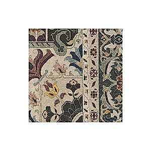 RUGGABLE Hendesi Heriz Washable Rug - Perfect Vintage Area Rug for Living Room Bedroom Kitchen - Pet & Child Friendly - Stain & Water Resistant - Sage 3'x5' (Standard Pad)
