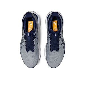 ASICS Men's Gel-Nimbus 25 Running Shoes, 9, Sheet Rock/Indigo Blue