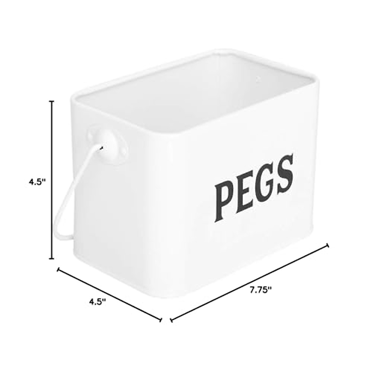 Home Basics CS37374 Peg Holder, 7.75" x 4.5" x 4.5", White