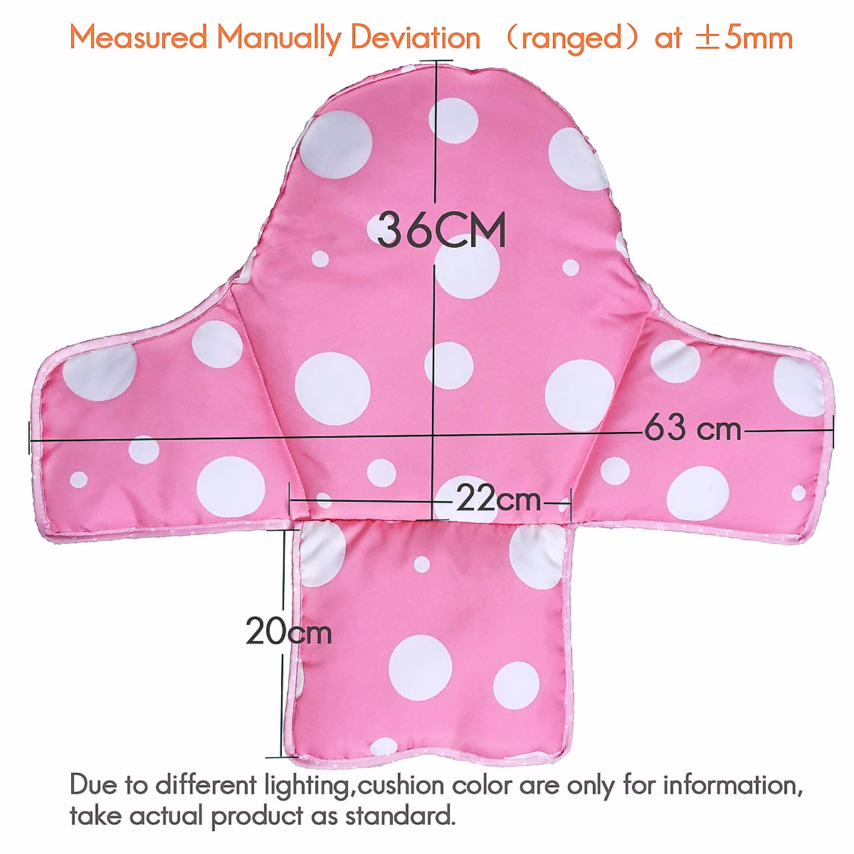 ZARPMA Highchair Cushion for IKEA Antilop Highchair, New Version Baby Highchair Seat Covers, More Thick, Washable Foldable, Child Chair Insert Mat Padding (Pink)