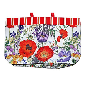 Estee Lauder Cosmetics Makeup Travel Bag (Red Poppies Tote)