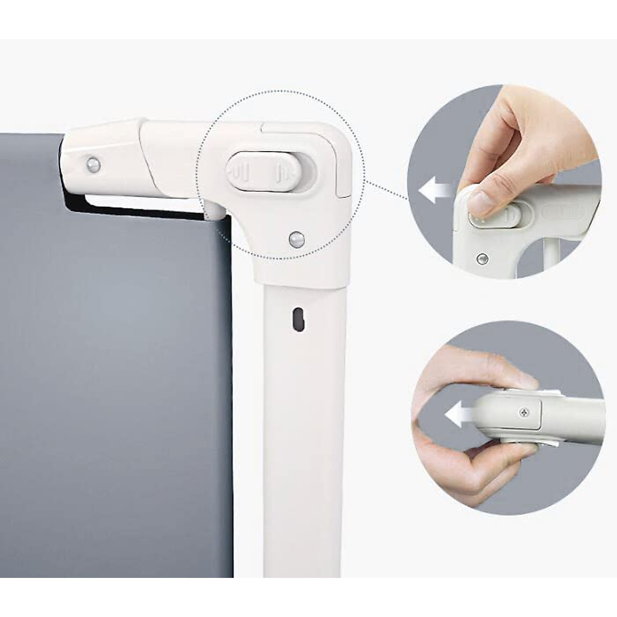 SeseYii Baby Bed Rail with Safety Y-Strap Extra Long Twin Full Queen King Size Infants Toddlers Guardrail with Reinforce Anchor (Grey, 78 inch)