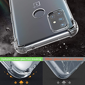 Osophter for Oneplus Nord N10 5G Case,Oneplus N10 5G Case Clear Transparent Reinforced Corners TPU Shock-Absorption Flexible Cell Phone Cover for Oneplus N10 5G(Clear)