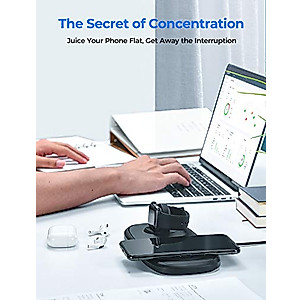 GINRGERS Wireless Charger,2 in 1 Charging Dock with iWatch Stand,iPhone Charger Compatible iphone13/12/11/X/XS Pro Max/ 8, 7/6/SE/5/4/3/2, Galaxy S21/S20/S10/S9/S8, Google, etc, Black