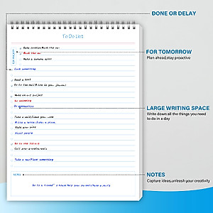 To Do List Notepad Daily Planner Notepad 60 Tear Papers with Checklist, 8 x 11 Inch Work Personal Writing Pad. 2 -pack
