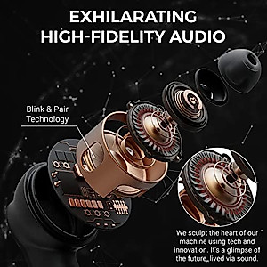 Roar ENC Buds H3 True Wireless Earbuds - in-Ear Bluetooth Headphones with Touch Controls, Bluetooth Earphones with Microphone,Waterproof Noise Canceling Ear Buds-Charging Case, Up to 18 Hours Playtime