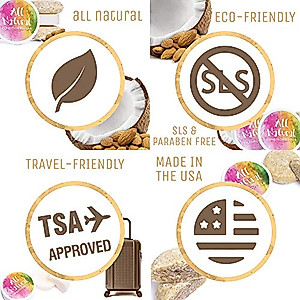 Sweet & Sassy 3 Shampoo Bars. Made in the USA. All Natural, Organic, SLS Free, Plastic Free, Safe for Color Treated Hair (Coconut Almond)