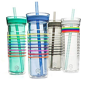 Zak Designs HydraTrak Insulated Tumbler, 1 Count (Pack of 1), Ghost