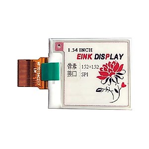 Taidacent Red Eink Display Color Ink Screen SPI Serial Port 1.54 Inch Epaper GDEW0154Z17 Low Power Electronic Paper Screen for Shelves (Screen+Raspberry Pi Adapter Board)