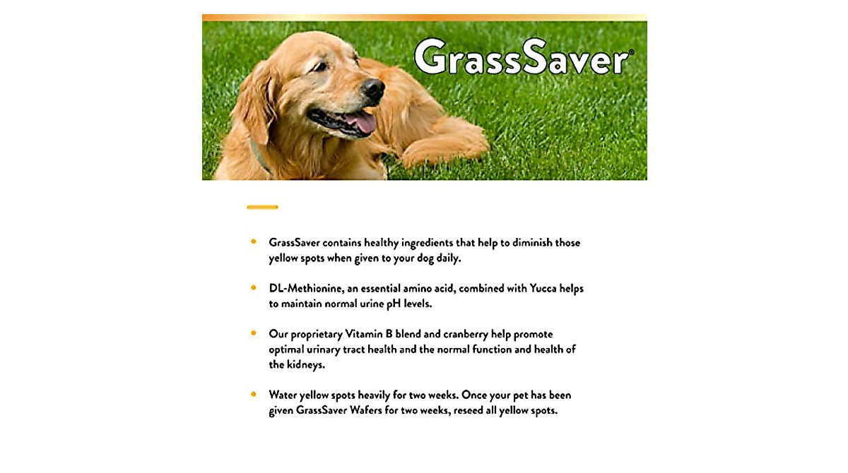 NaturVet GrassSaver Wafers for Dogs | Prevent Yellow Lawn Spots