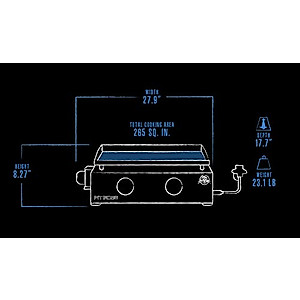 PIT BOSS 10960 2-Burner Tabletop Griddle, Black