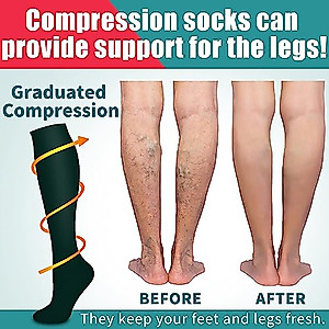 Laite Hebe 4 Pairs-Compression Socks for Women&Men Circulation-Best Support for Nurses,Running,Athletic