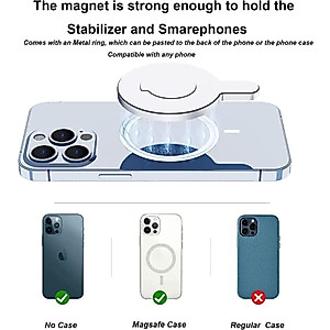 UBeesize DJI Magnetic Ring Clamp Holder for Any Phone,for Magsafe DJI OM6 / OM5 / OM4 SE / OM4 Adapter,Compatible with DJI OM Accessories and DJI Osmo Gimbal Stabilizer