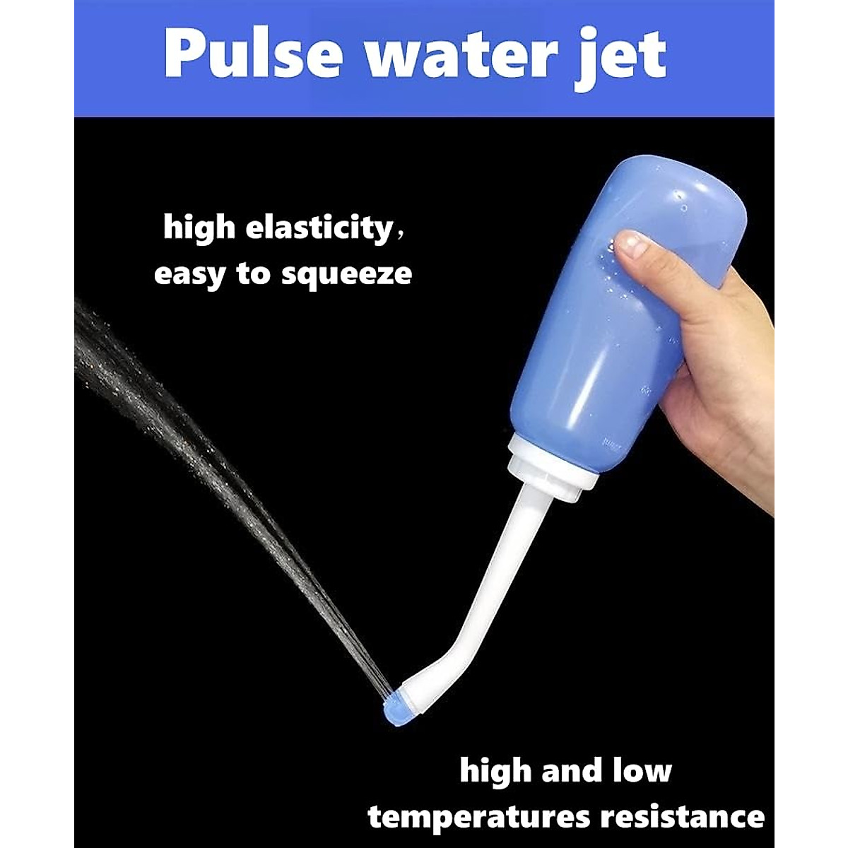 17oz Peri Bottle Handheld Bidet Sprayer for Toilet Portable Travel Bidet Bottle for Postpartum Perineal Care Hemorrhoid Treatment Female Vaginal Sprayer Anal Cleanser Bidet Sprayer Kit with Carry Bag
