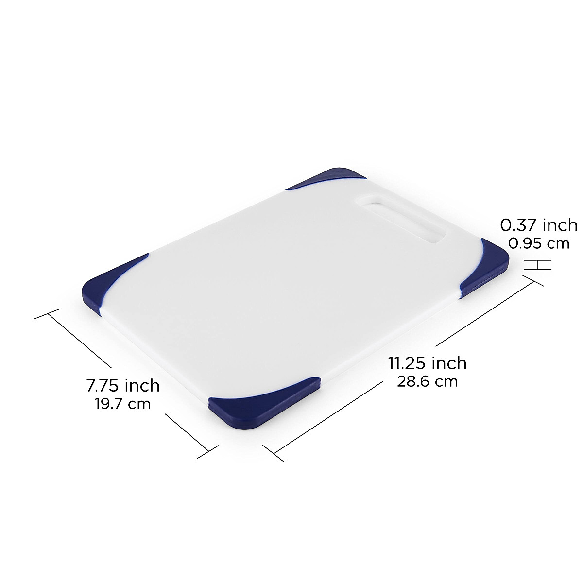 Copco Nonslip Small Plastic Cutting Board, 7.75x11.25-Inch, Royal Blue
