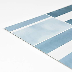 FloorPops FP3300 Azure Peel & Stick Floor Tiles, Blue