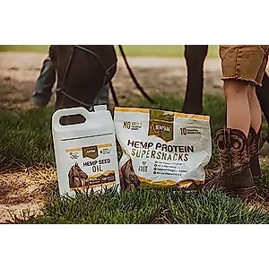 Hemptana Equine Hemp Seed Oil - Natural Support for Inflammation, Immune Support, & Gut, Coat, Hoof & Joint Health - Cold Pressed & Non GMO - Made in The USA - (1 Gal)