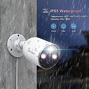 SV3C Security Camera Outdoor, 2K Surveillance Bullet Outdoor WiFi Camera with Motion Alert and FloodLight, IP Camera Outdoor with Alexa, ONVIF, 2.4Ghz, 2-Way Audio, Cloud & SD Card
