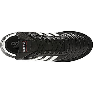 adidas mens Mundial Team Soccer Shoe, Black/White, 10.5 US