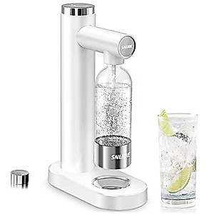 SNLIDE Soda Maker, Soda Water Machine with 1L BPA Free Pet Bottle, Easy to Use, Cute Sticks DIY the Sparkling Water Maker, Compatible with Screw-in 60L CO2 Exchange Carbonator (NOT Included), Home Use